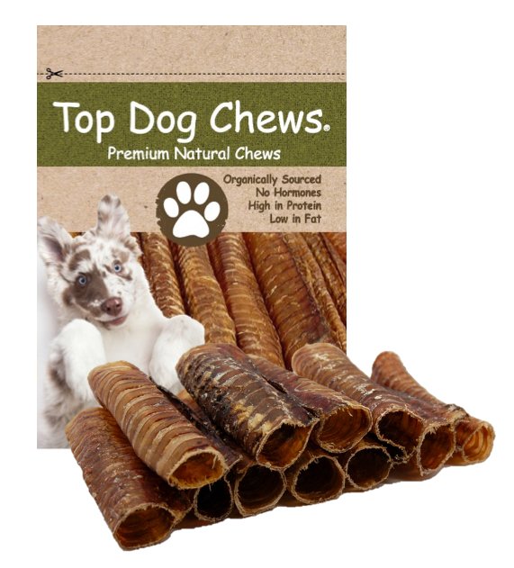6" Beef Trachea Dog Treats, 10 count from Top Dog Chews